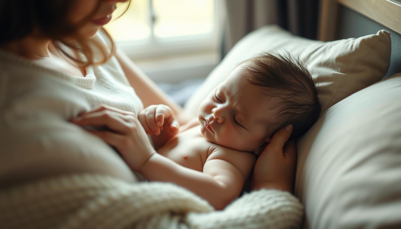 Baby schläft beim Stillen ein - So helfen Sie